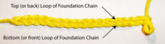 Working in Back Bump of Foundation Chains Tutorial - The Crochet Architect