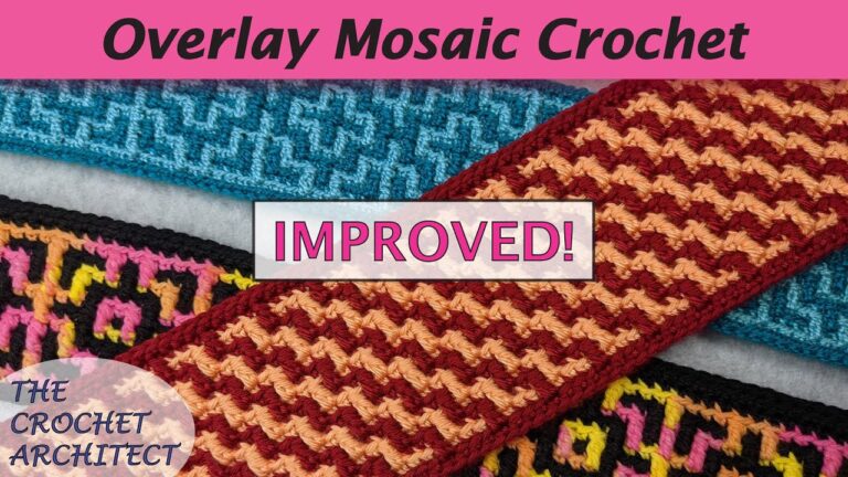 Improved Overlay Mosaic Crochet Video & Scarf Pattern – The Crochet ...